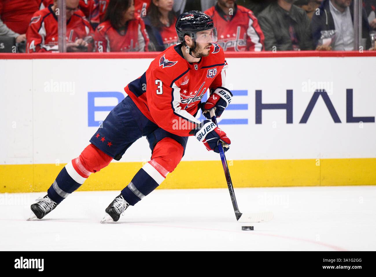 Washington Capitals defenseman Matt Roy (3) in action during the second ...