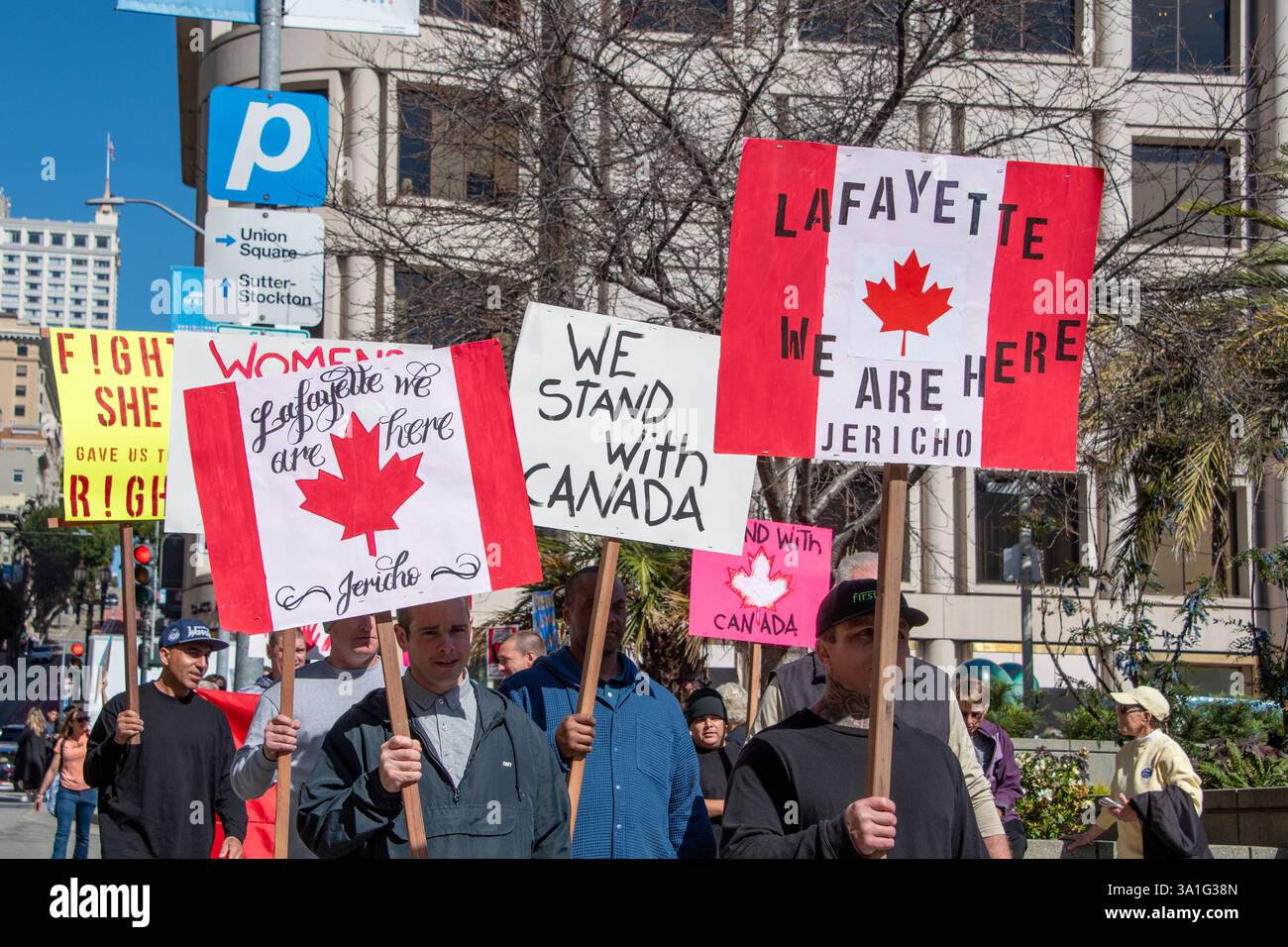 Canada tariff protest hi-res stock photography and images - Alamy