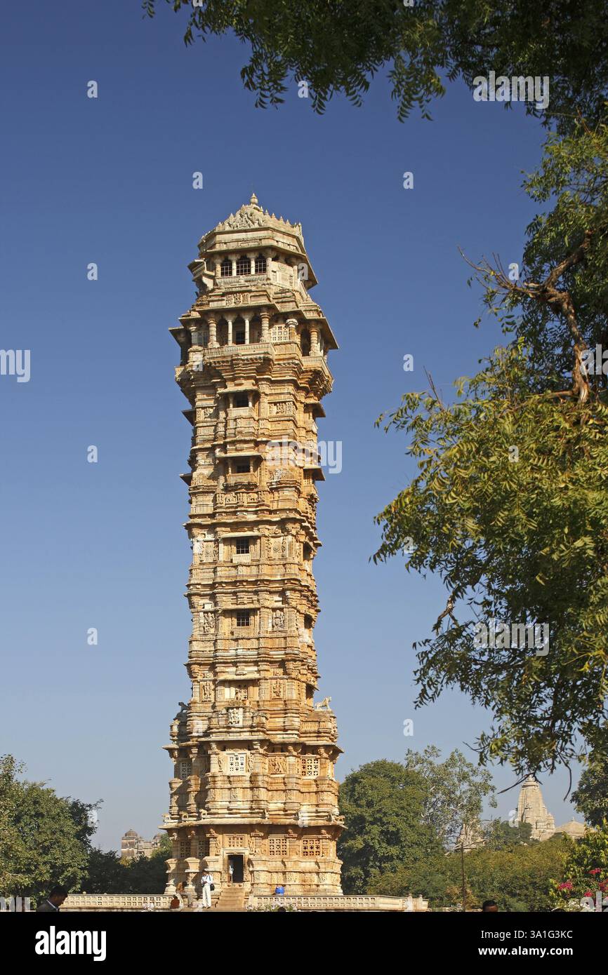 Heritage 37 meter high Vijay Stambh (victory tower) built in 1440 AD ...