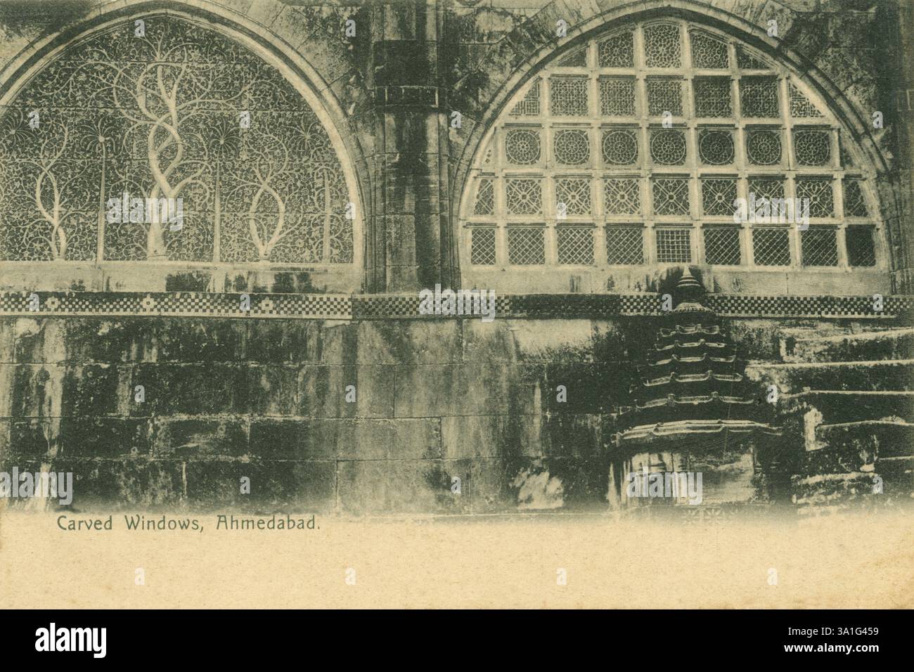 Heritage stone mosque, Sidi sayyed's mosque built in 1572-73 A.D ...