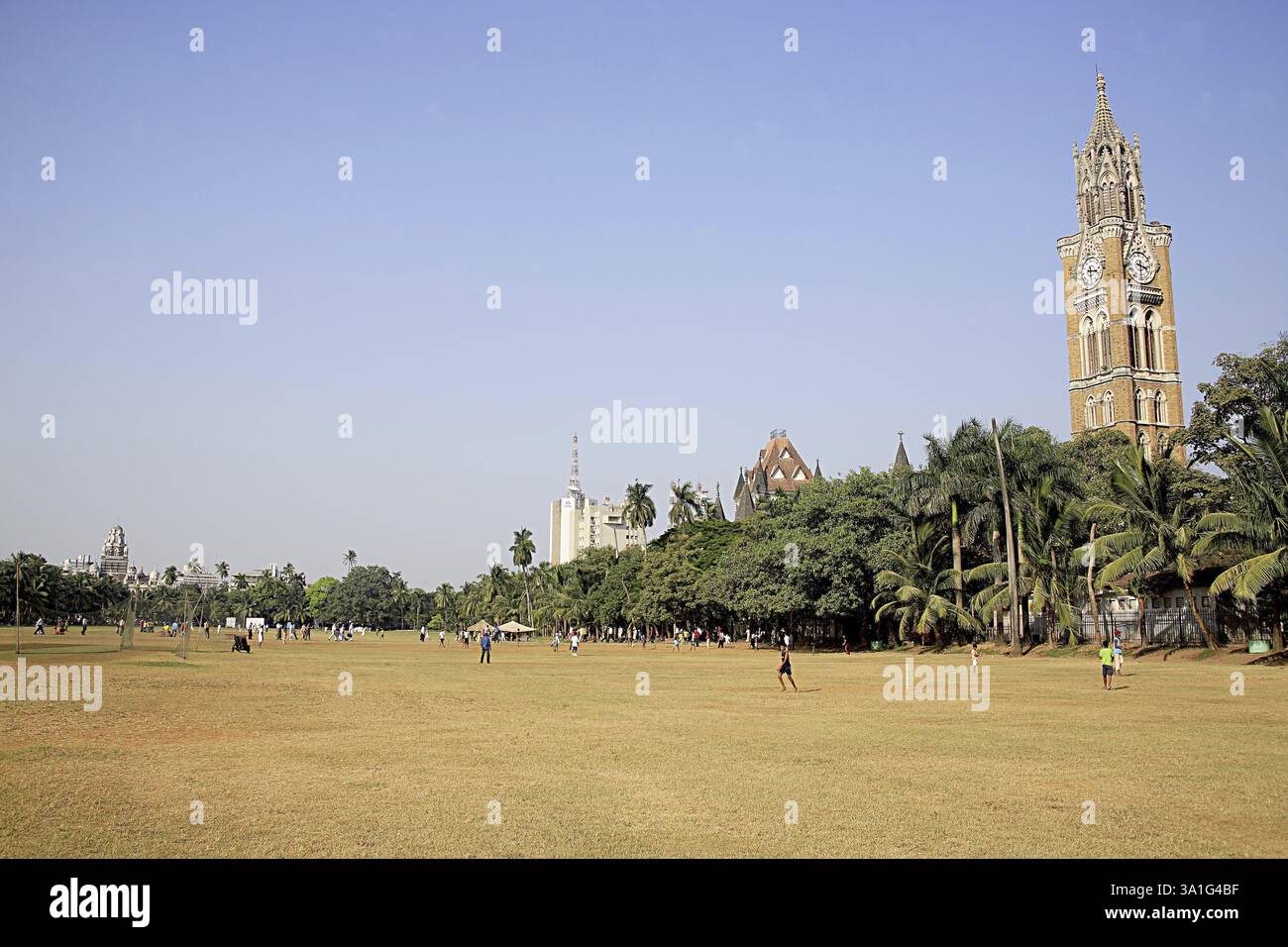 Oval Maidan High Court and Rajabai Clock Tower, Churchgate, Bombay ...