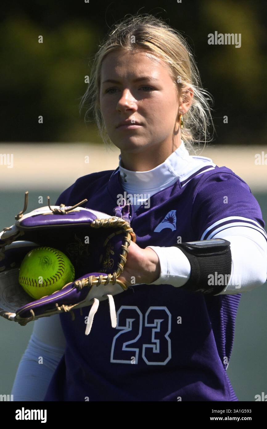 Lipscomb's Halle Klaiber (23) before an NCAA softball game against ...