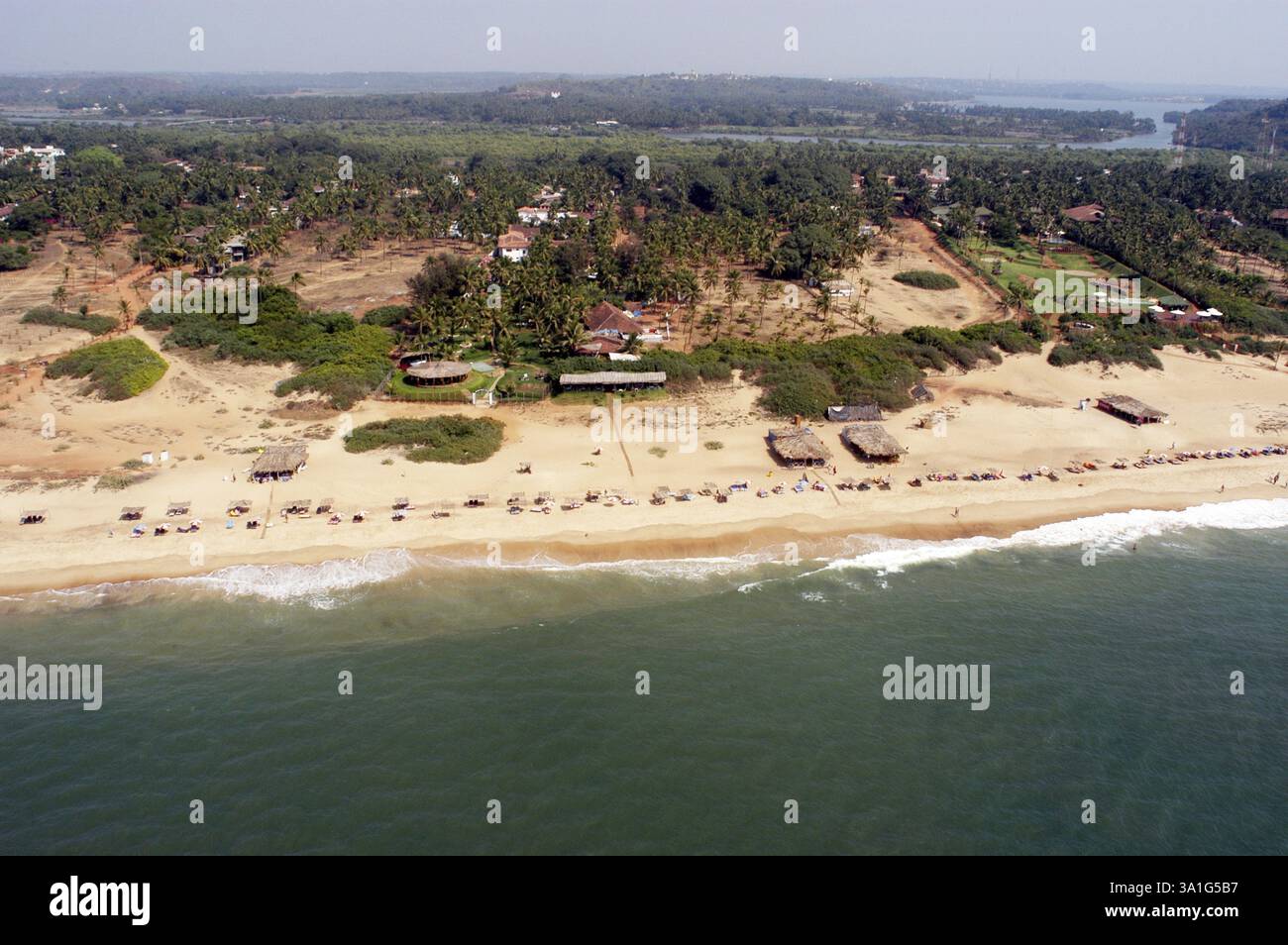 An aerial view of the Sinquerim beach of Goa, India, Asia Stock Photo ...