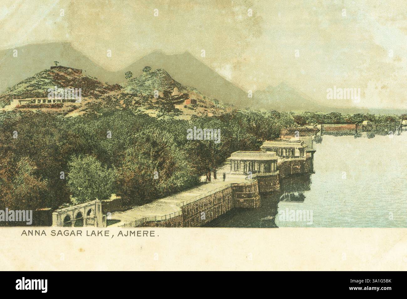 Nature lake Ana sagar lake, Ajmer, Rajasthan, India, Asia Stock Photo ...