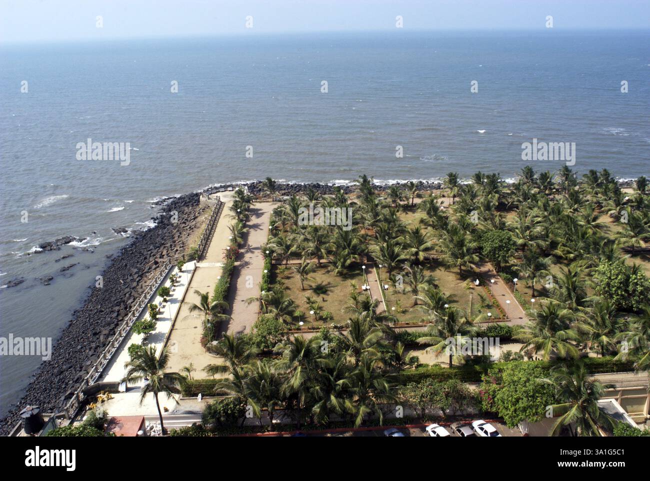 Aerial view of Amarsons Park situated at breach candy in Bombay Mumbai ...