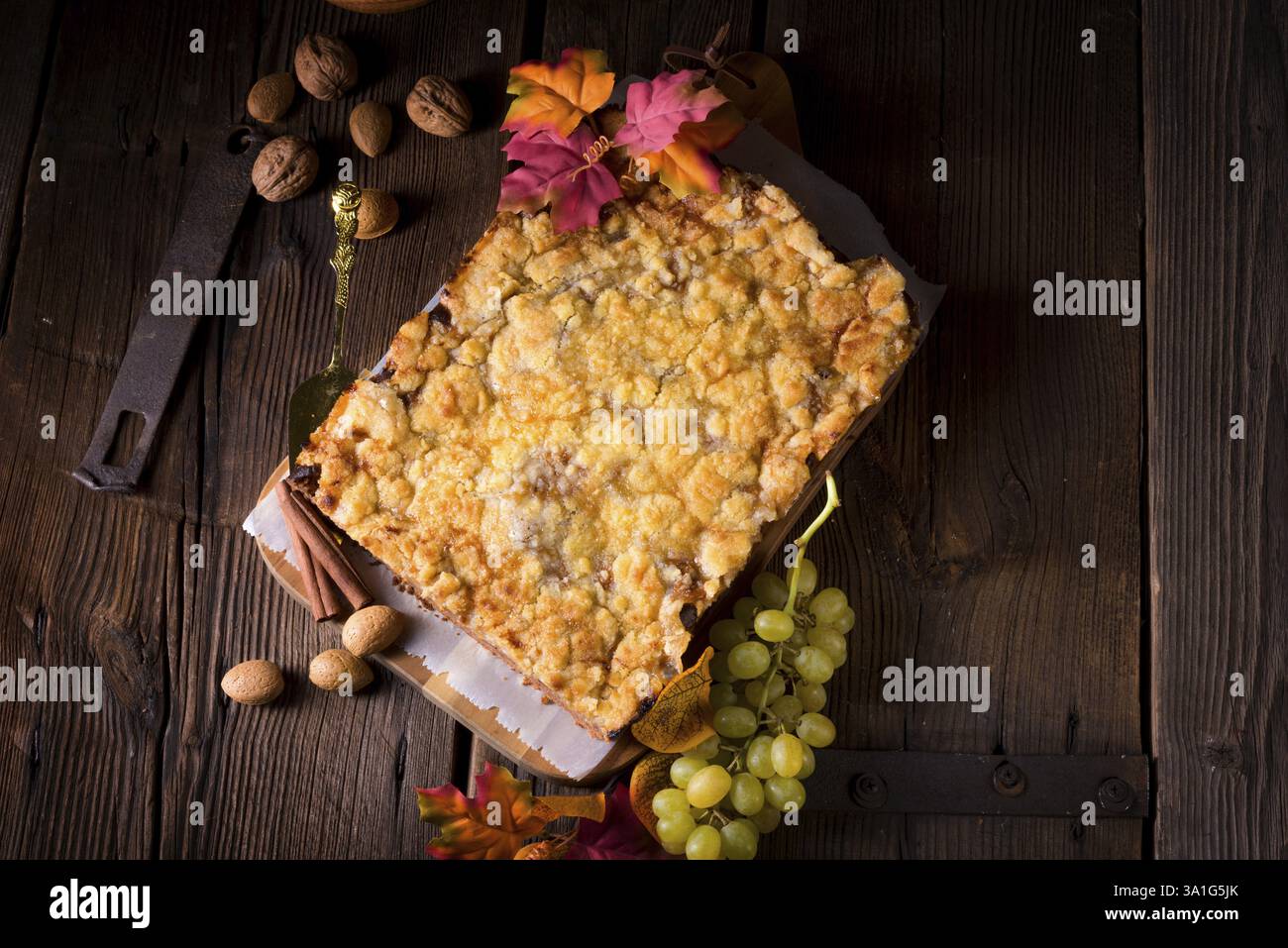 Autumnal Charlotte whit chocolate ground Stock Photo - Alamy