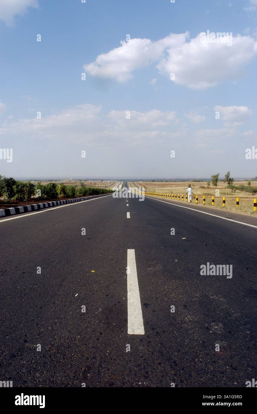 A highway road connecting the state of Maharashtra and Karnataka, India ...
