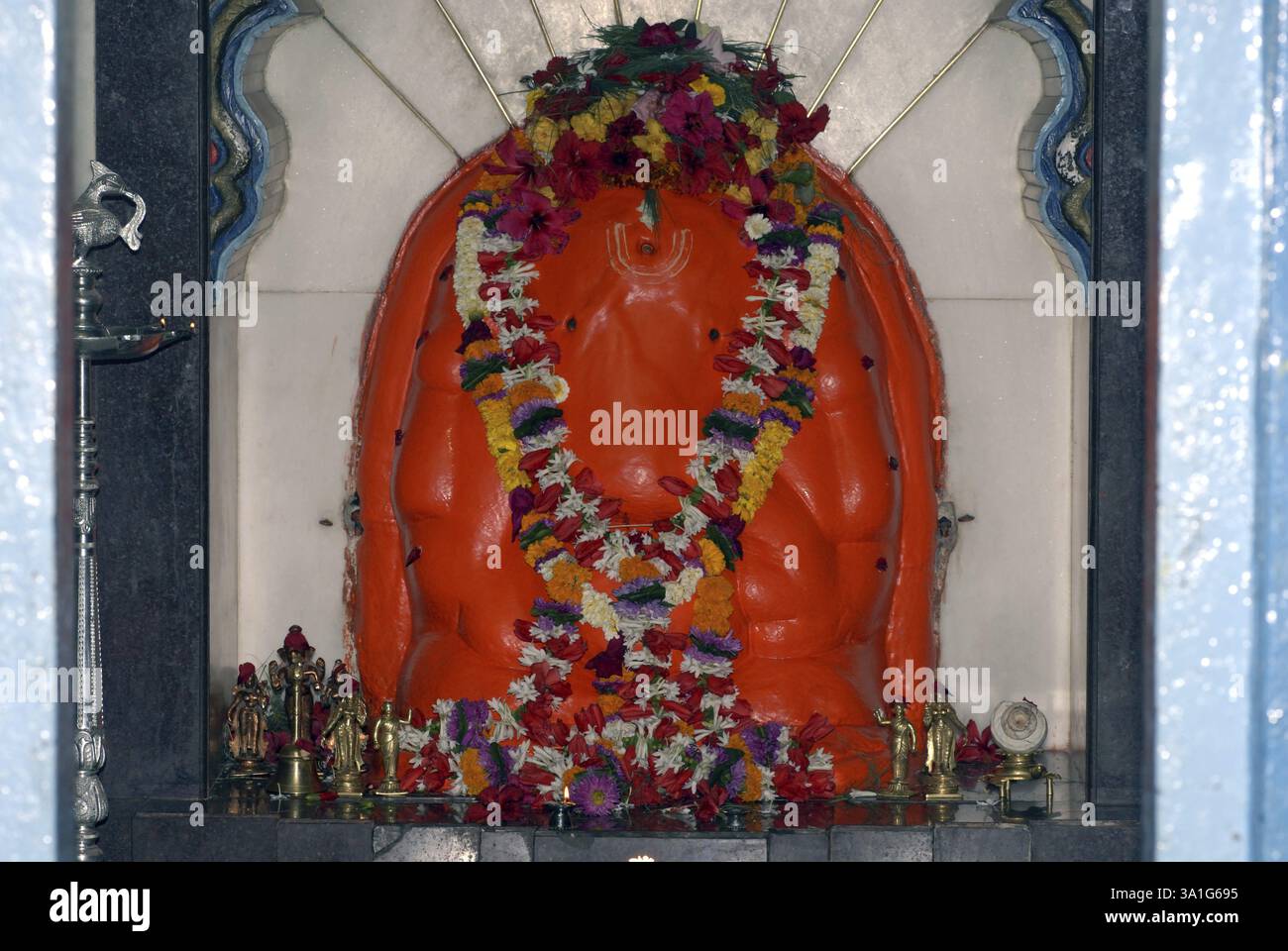 Ashtavinayak, Idol of lord Ganesh in the sanctum of Shri Vighneshwar ...