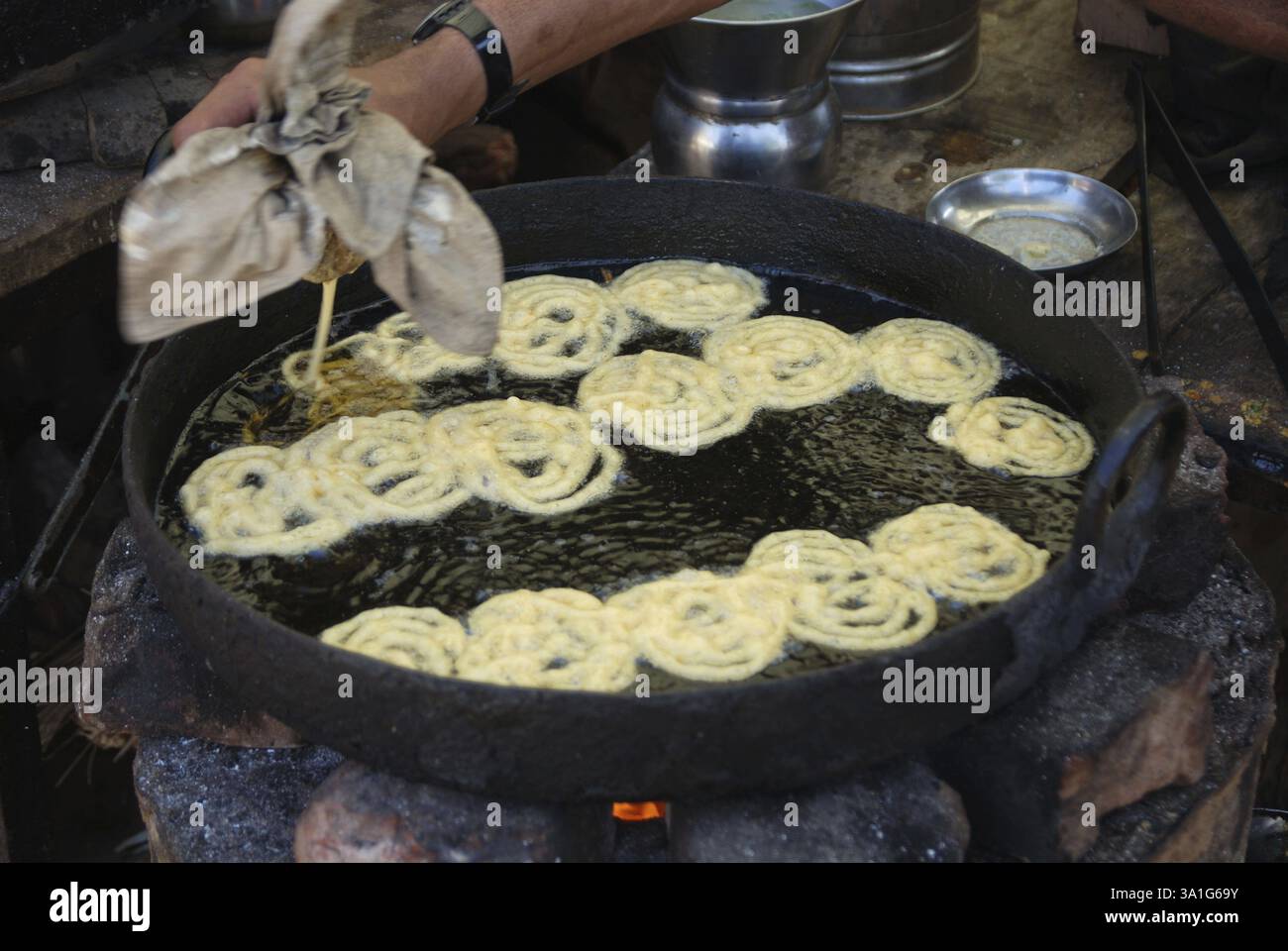 Male fry fried dough hi-res stock photography and images - Alamy