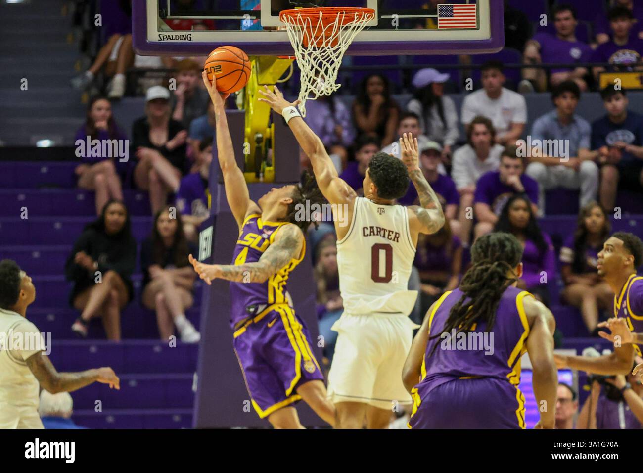 Baton Rouge, United States. 08th Mar, 2025. LSU Tigers guard Dji Bailey ...