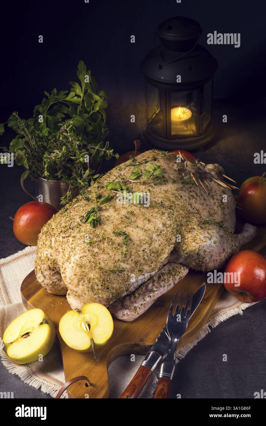 Stuffed fresh duck Stock Photo - Alamy