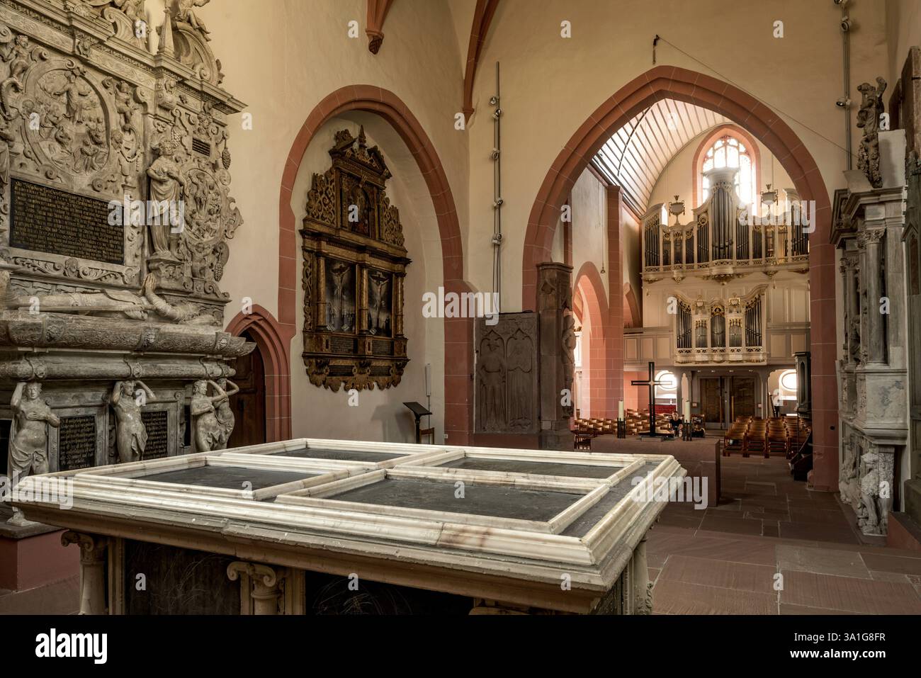 Protestant town church of the late Gothic period, high tomb, tumba for ...