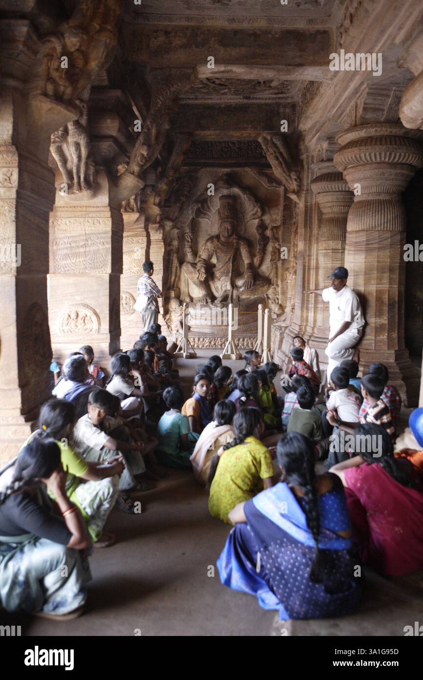 People Visiting Badami, Chalukya Cave 3575 A.D. - 585 A.D., UNESCO ...