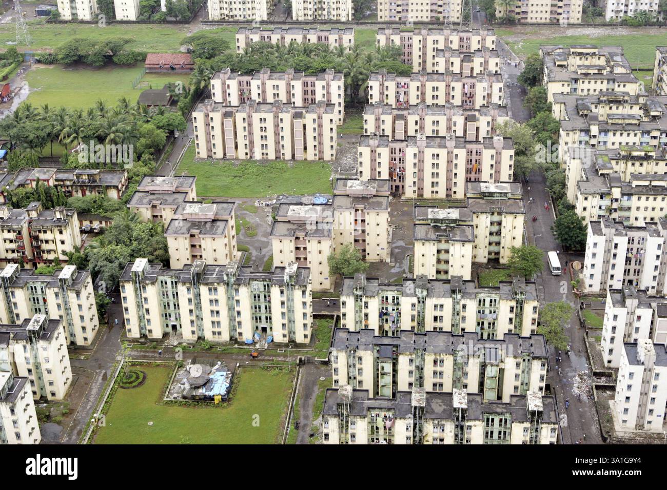 An aerial view of central government staff colony at Antop Hill in ...