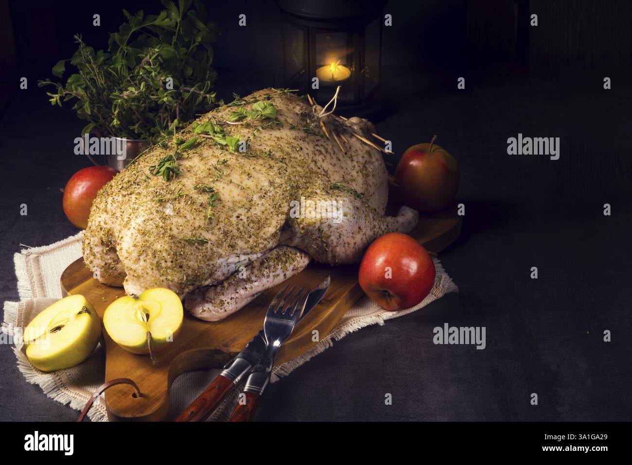 Stuffed fresh duck Stock Photo - Alamy
