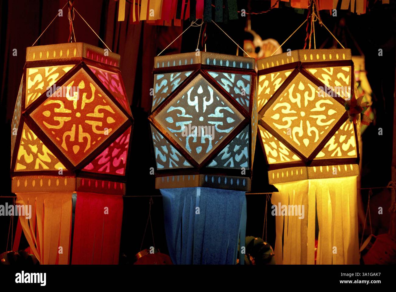 Colorful lantern for sale Diwali Festival of Light at Bombay Mumbai ...