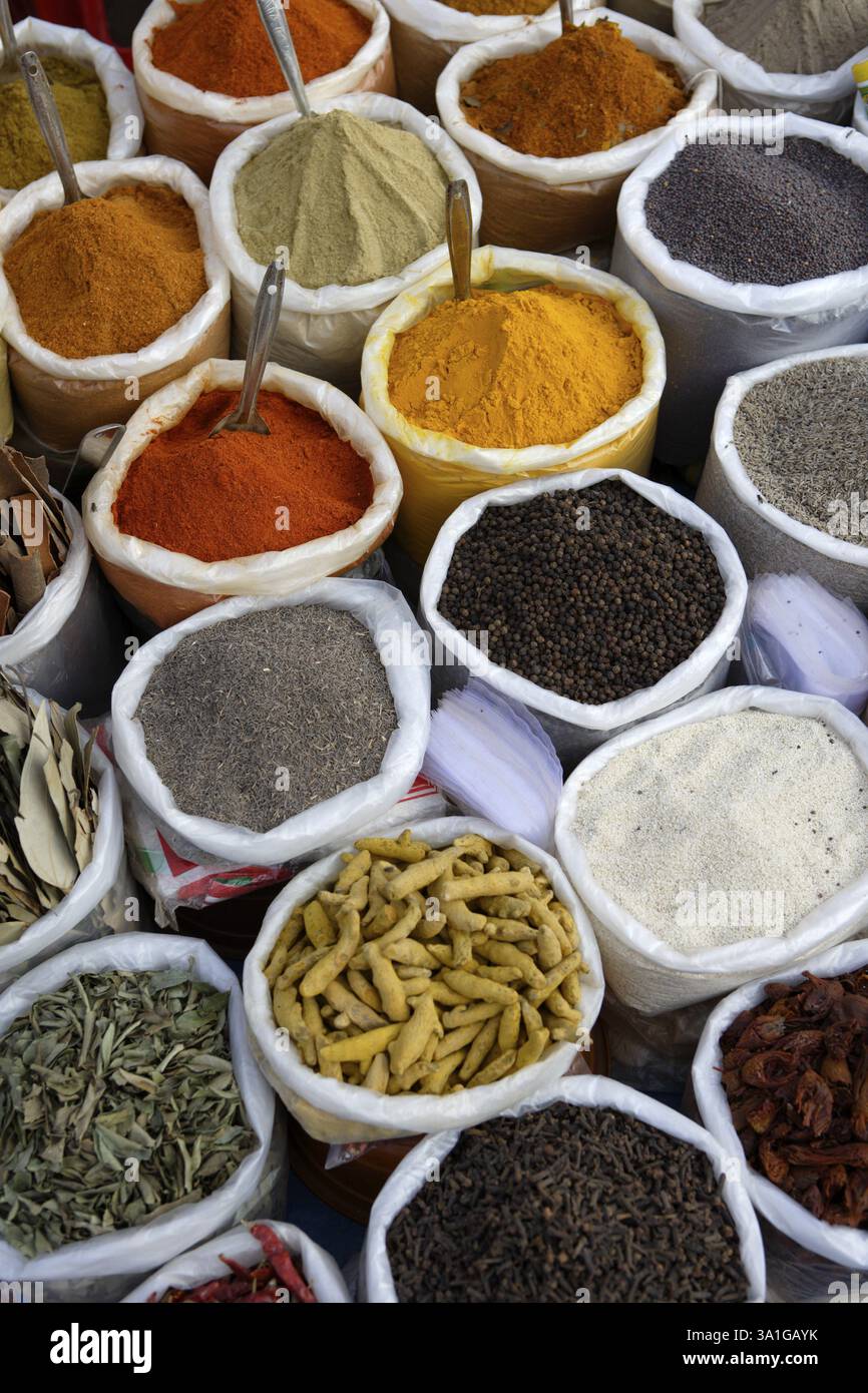 Spices, Mapusa Market, Goa, India, Asia Stock Photo - Alamy