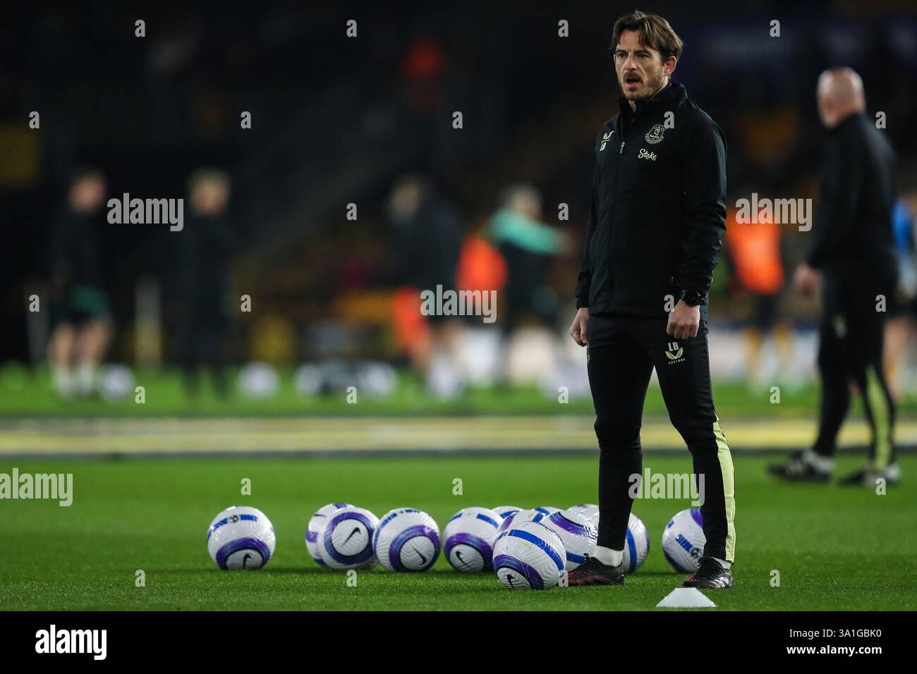 Wolverhampton, UK. 08th Mar, 2025. Leighton Baines coach of Everton ...