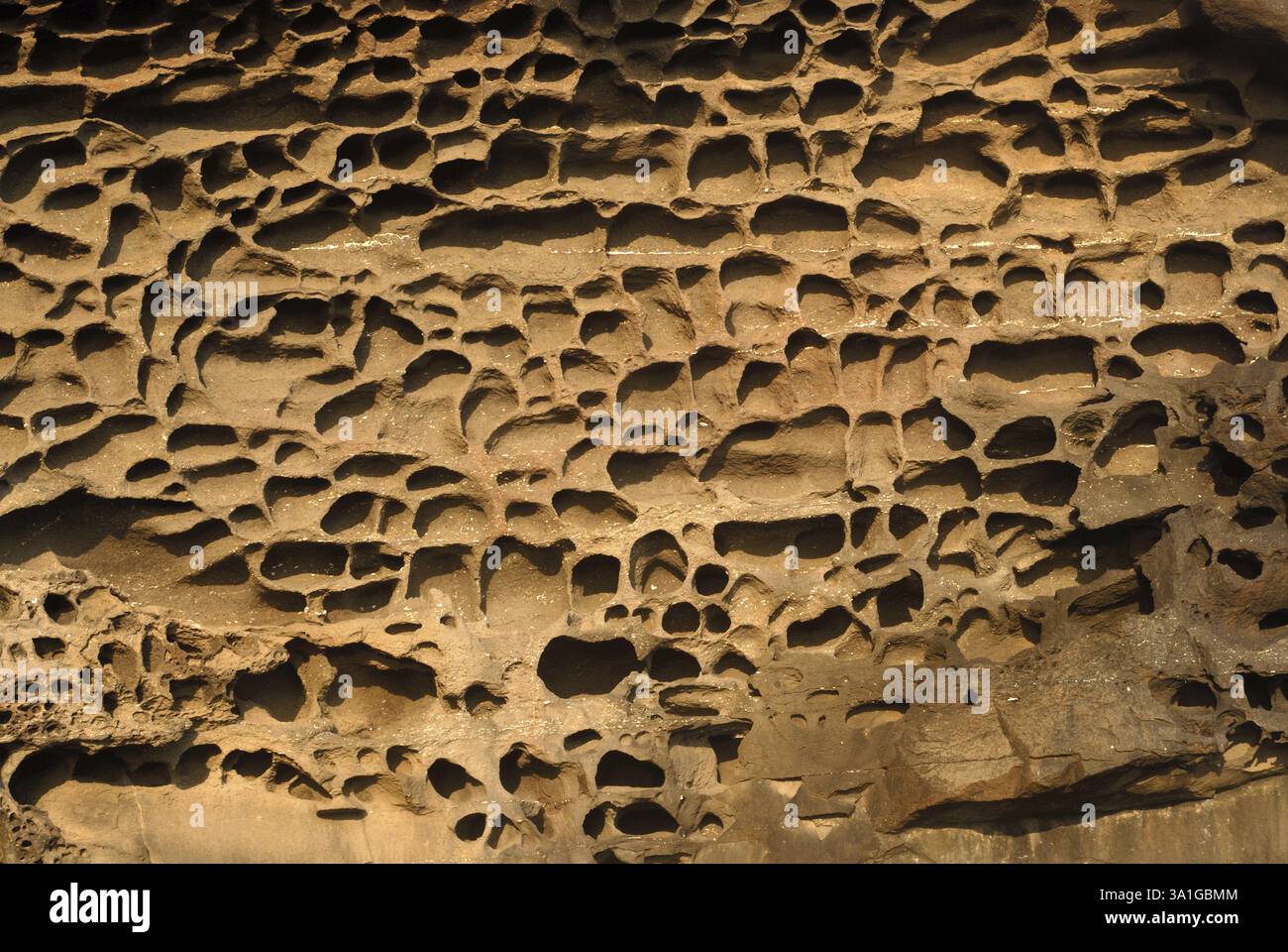 Splendid design made sea waves on igneous rock lava from volcano at ...