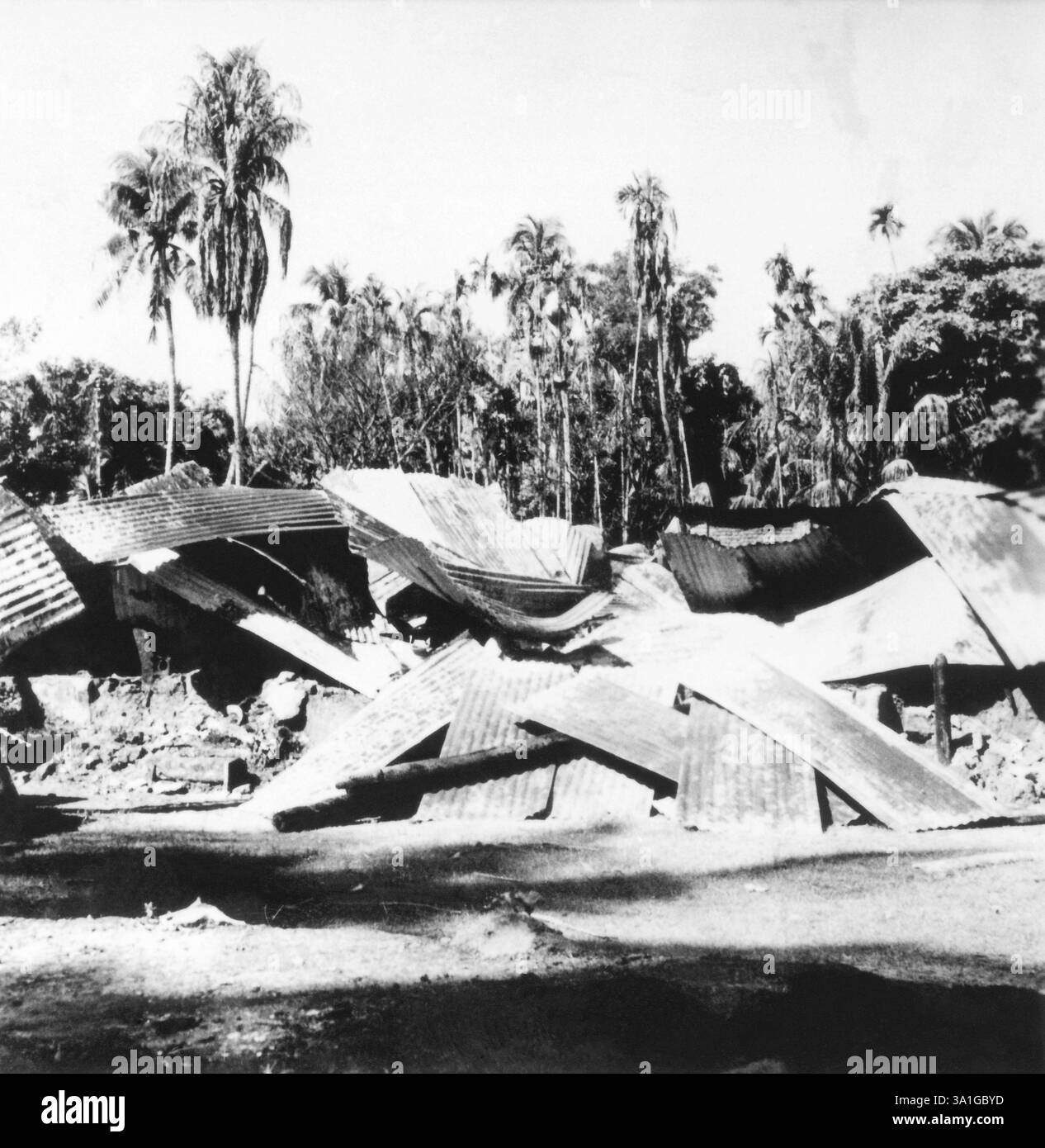 Destruction caused by riots between Hindus and Muslims in Noakhali East ...