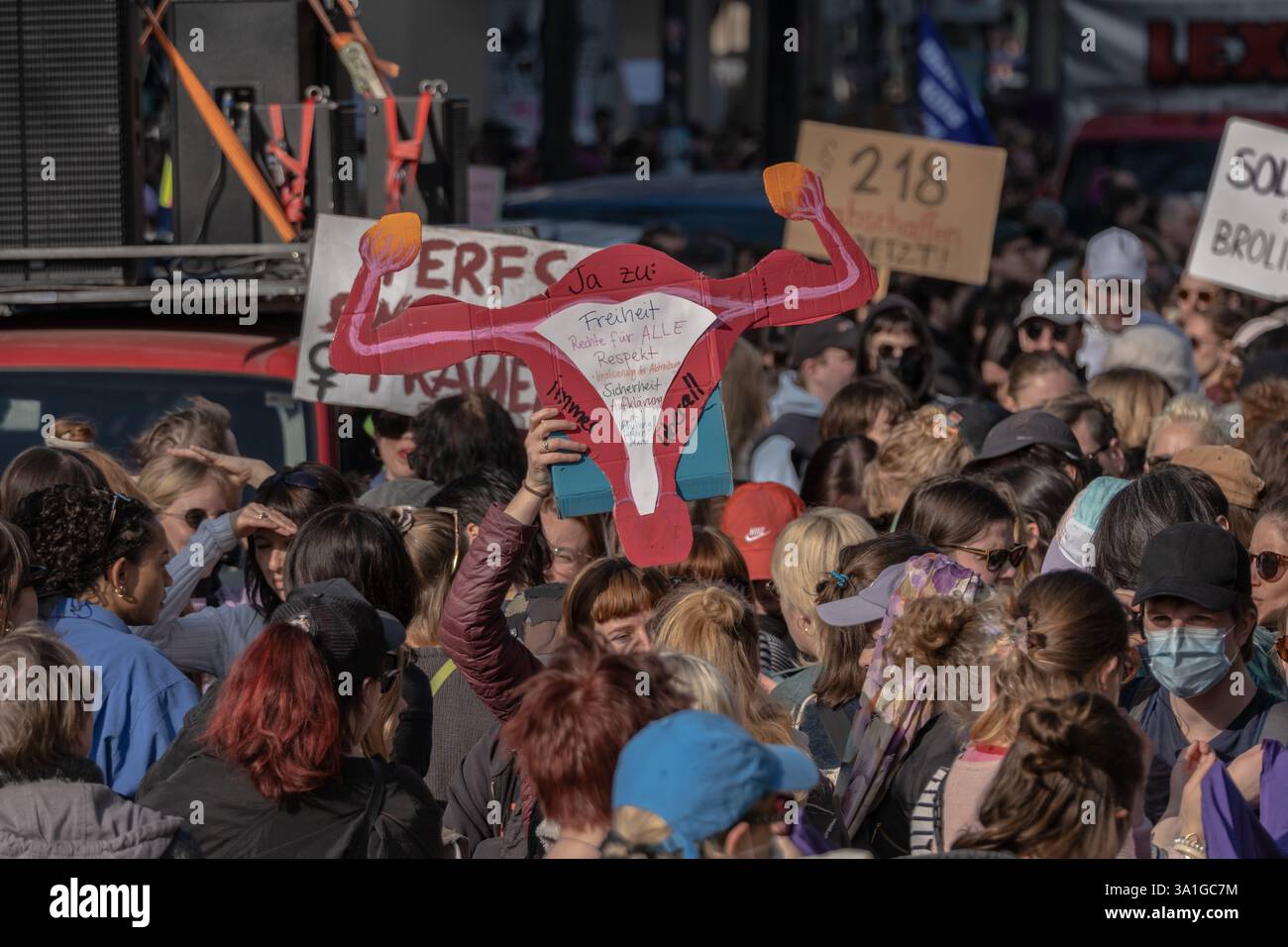 Berlin, Tel Aviv, Germany. 8th Mar, 2025. People took the streets ...