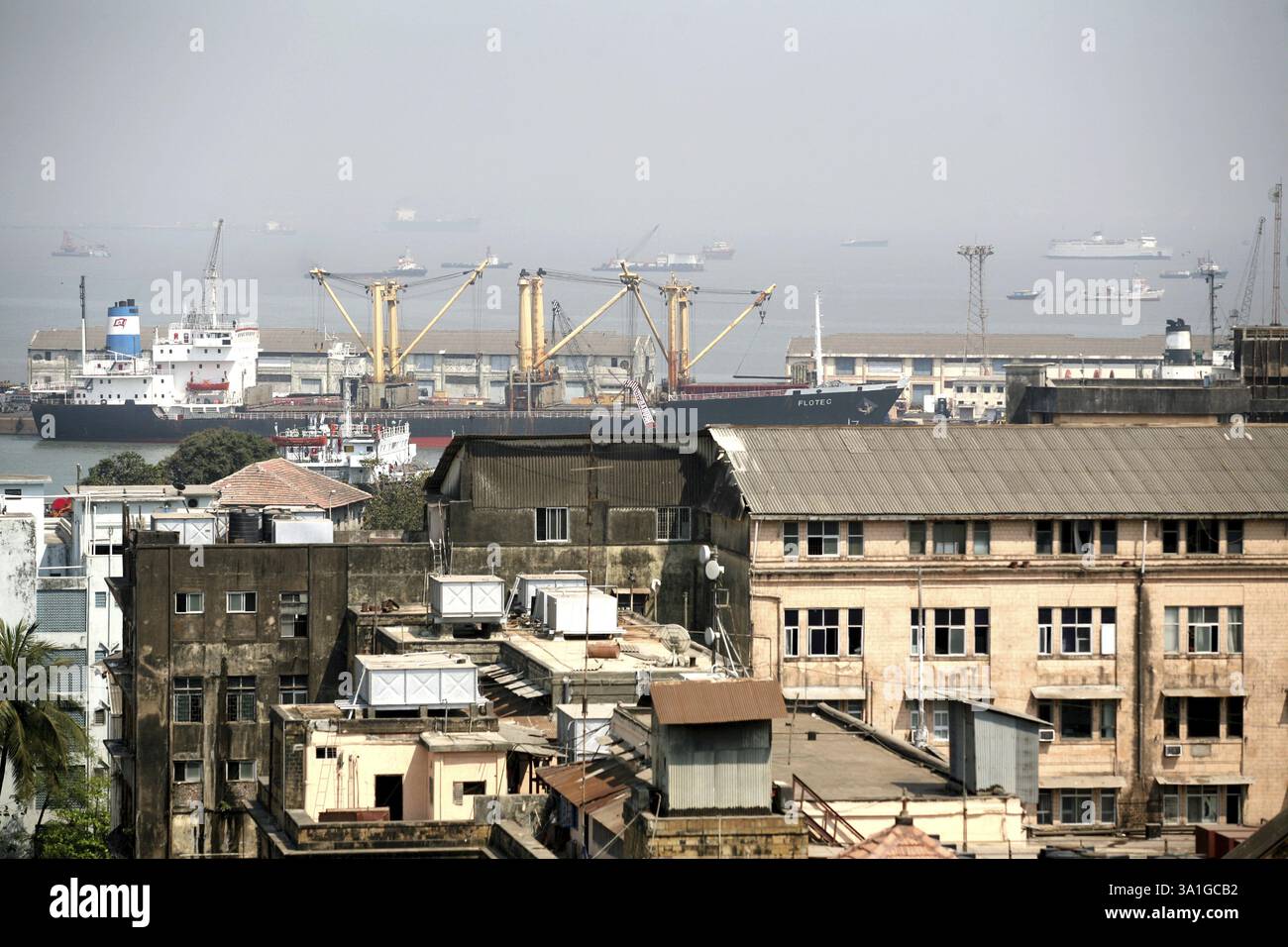 View of Bombay port trust, Bombay now Mumbai, Maharashtra, India, Asia ...