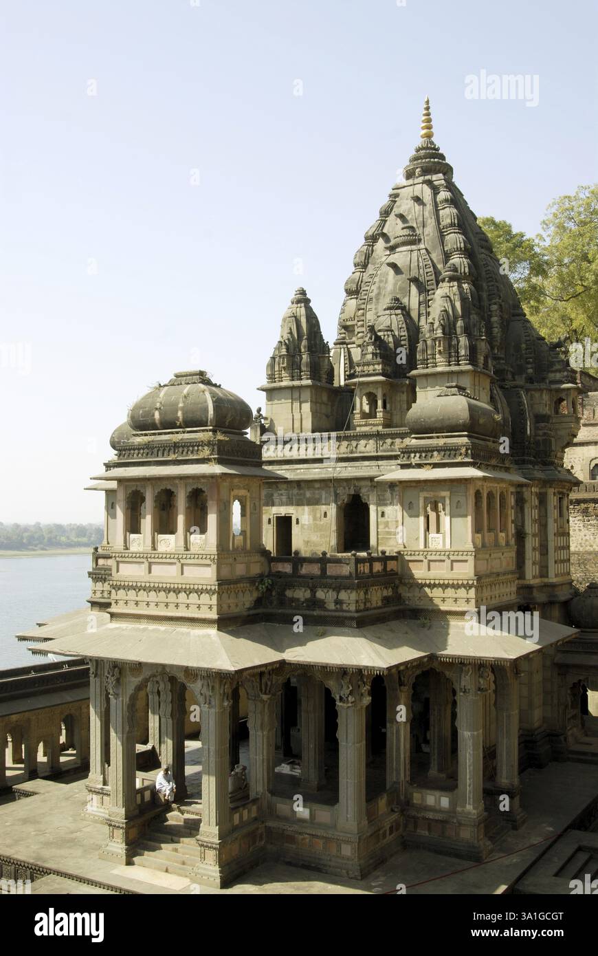 Lord Shiva temple on the bank of river narmada, Ujjain, Madhya Pradesh ...