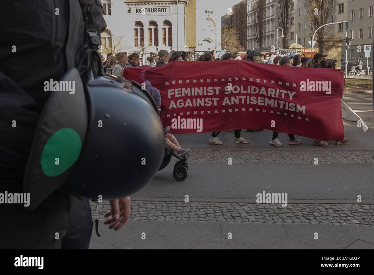 Berlin, Tel Aviv, Germany. 8th Mar, 2025. People took the streets ...