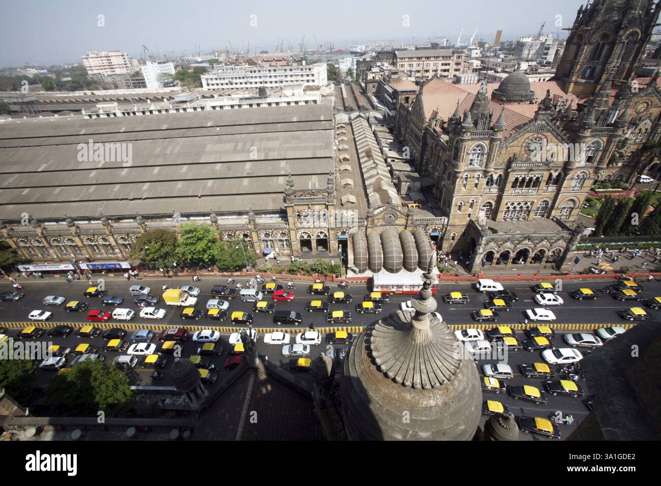 Traffic outside the Chhatrapati Shivaji Terminus (CST), Bombay now ...