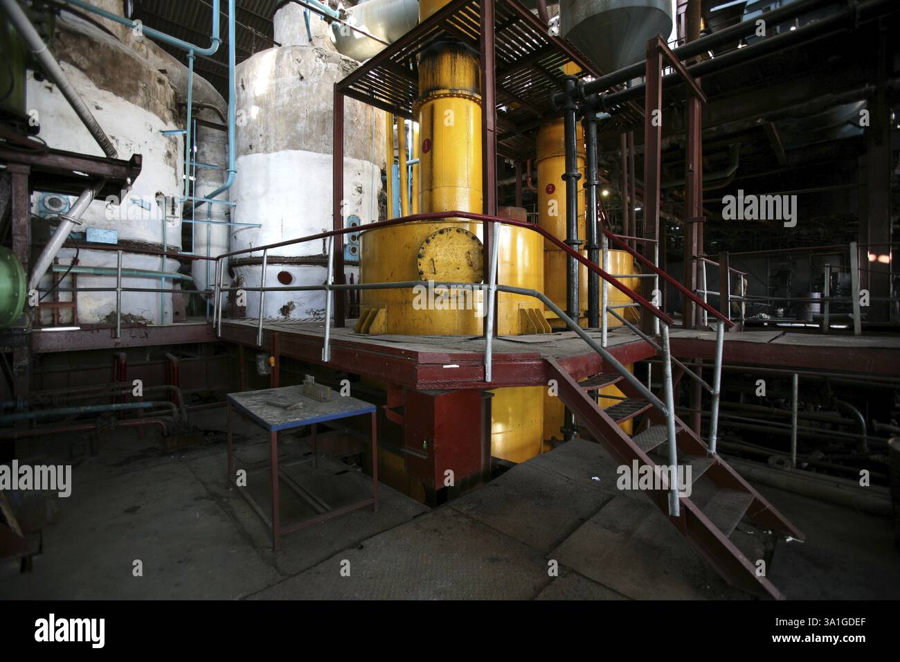 Machinery at the sugar factory in Sangli, Maharashtra, India, Asia ...
