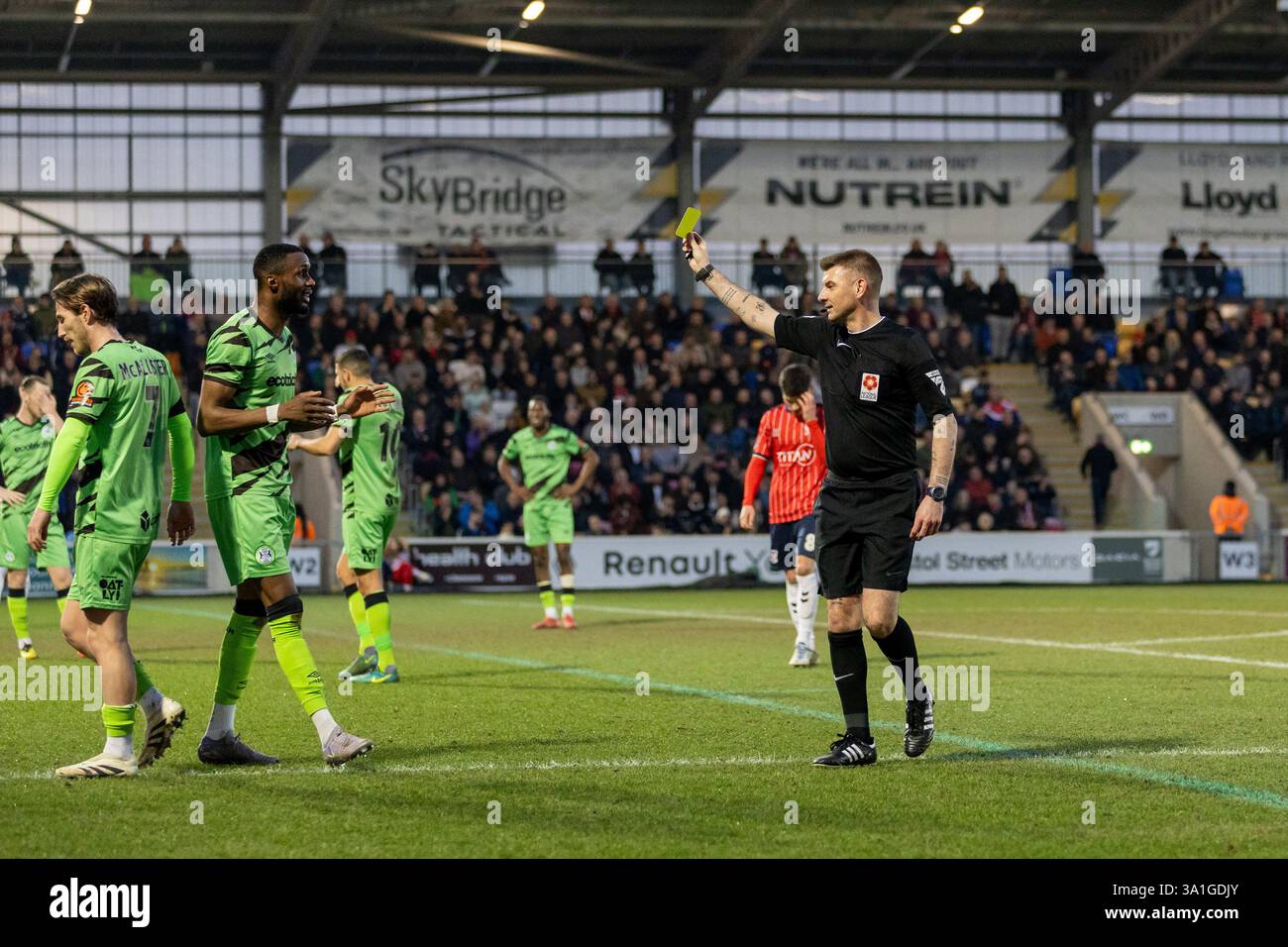 York, United Kingdom, 8 March 2025, Ollie Yates (referee) gives a ...