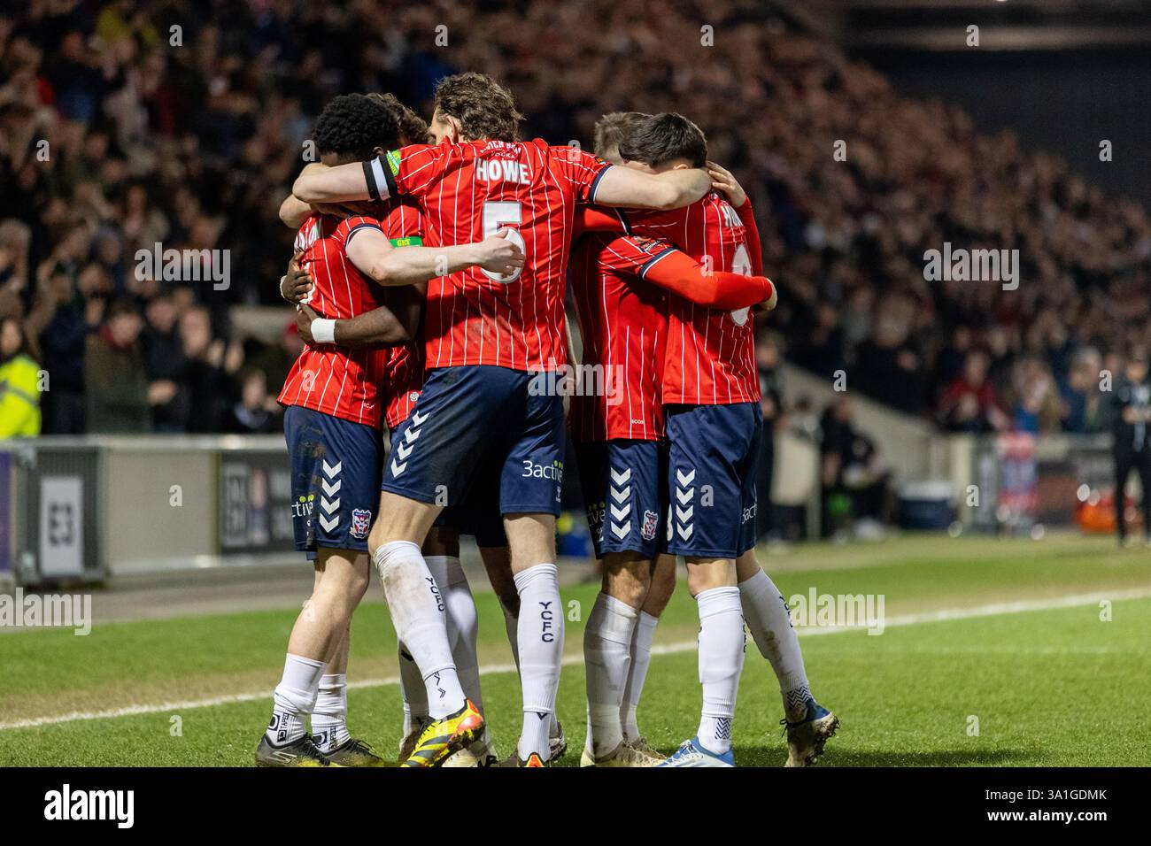 York, United Kingdom, 8 March 2025, York City celebrating a goal at the ...