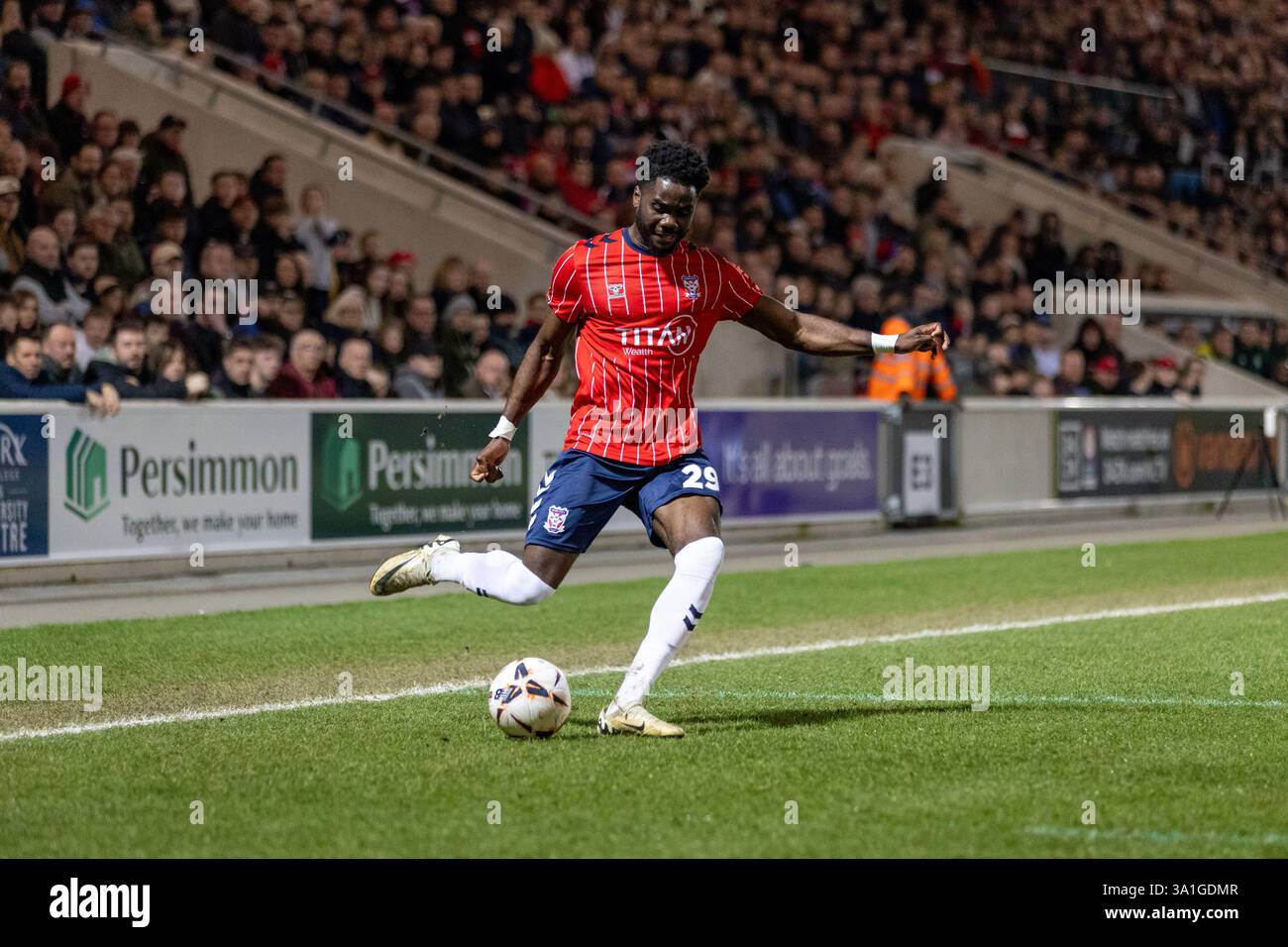 York, United Kingdom, 8 March 2025, Junior Luamba at the York City VS ...