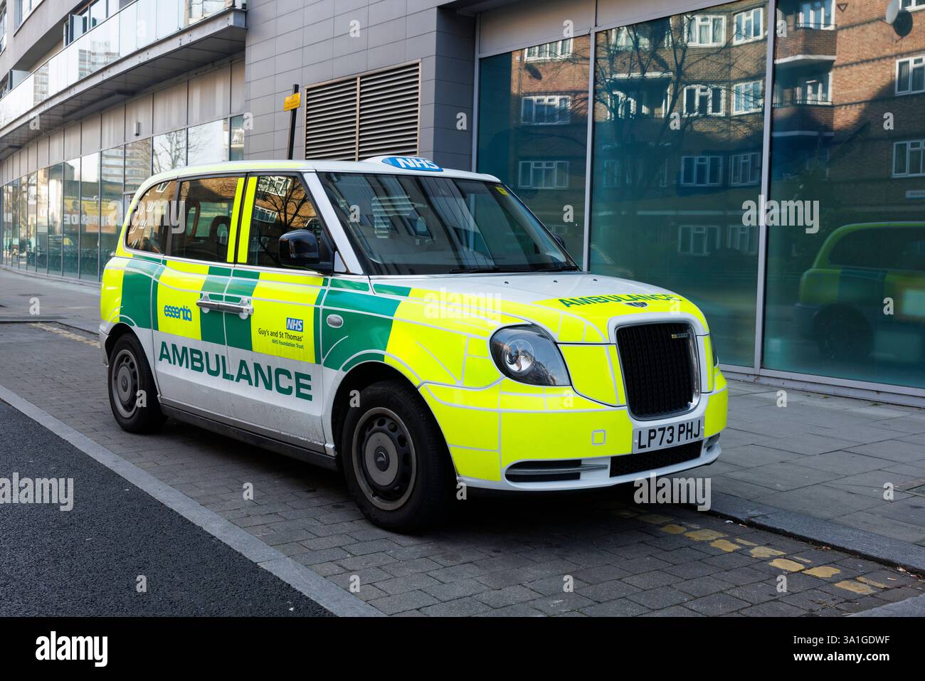 Ambulance Taxi, A LEVC Taxi Ambulance in South East London Stock Photo ...