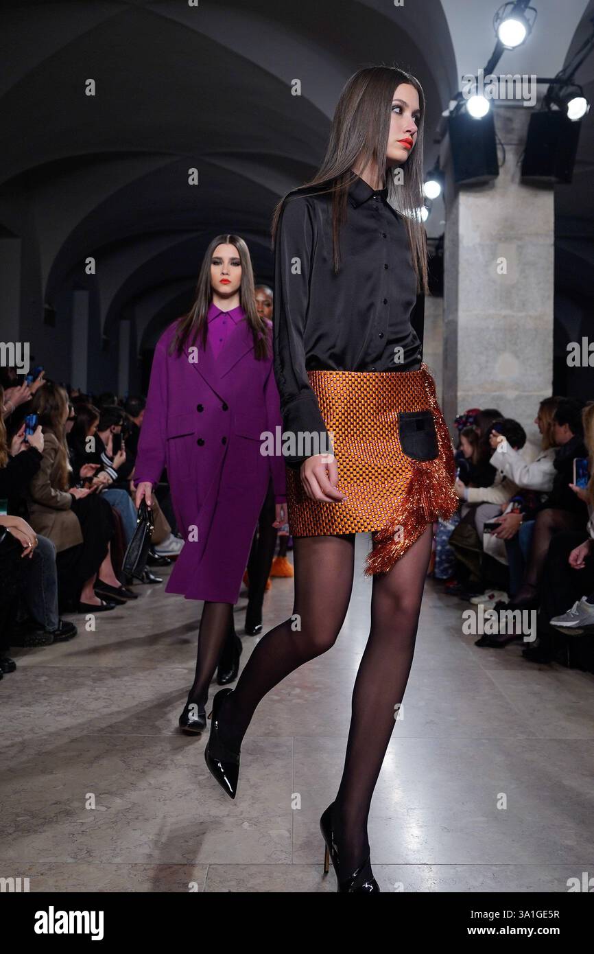 A model walks the runway during Carlos Gil fashion show at Lisboa ...
