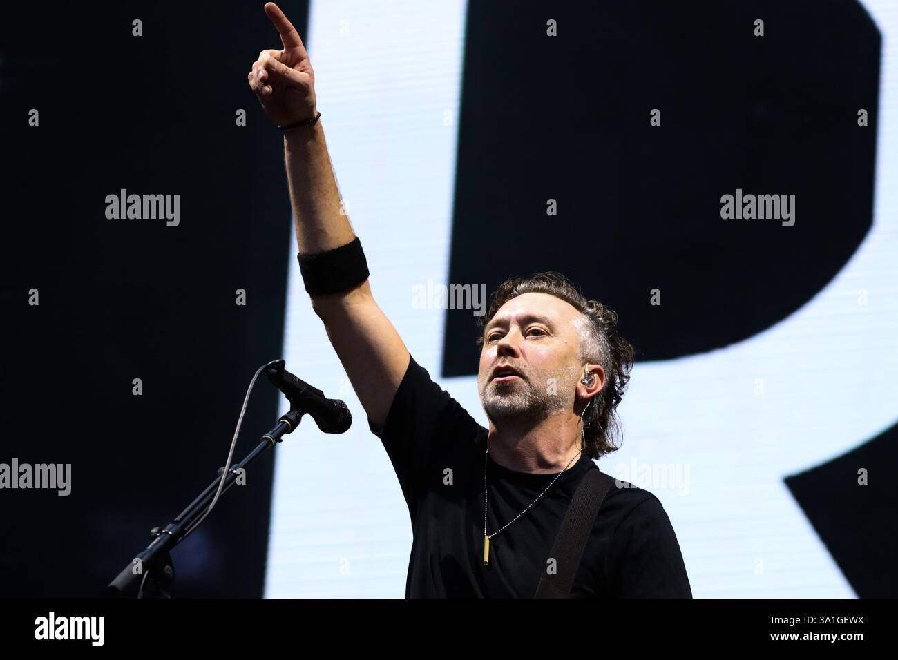 São Paulo, Brazil. 8th Mar 2025. American band Rise Against, led by ...