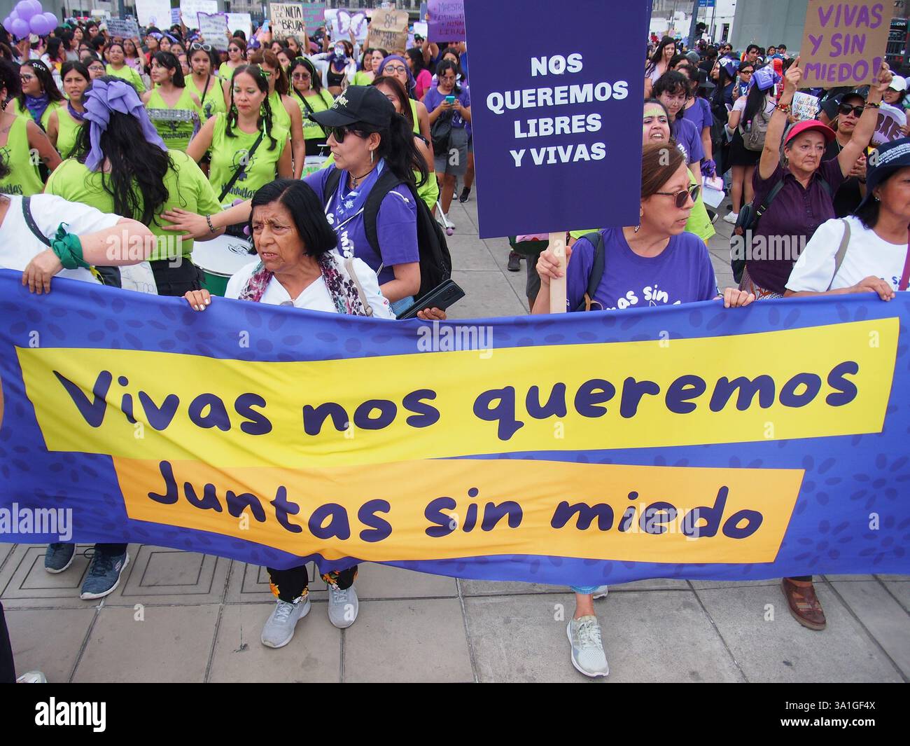 "We want each other alive, together without fear," can be read on a ...