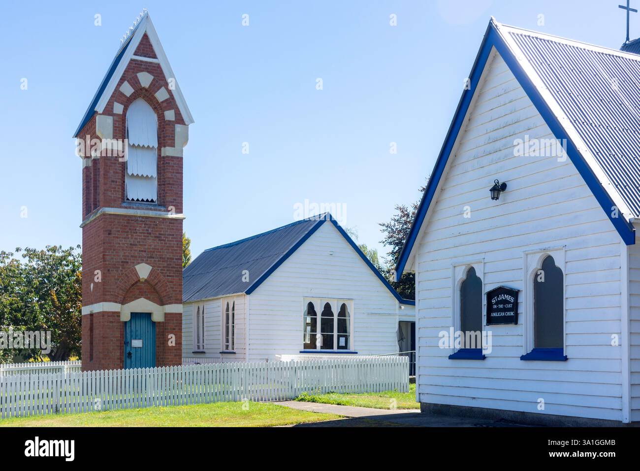 St James' Anglican Church, Cust Road, Cust, Canterbury Region, South Island, New Zealand Stock ...