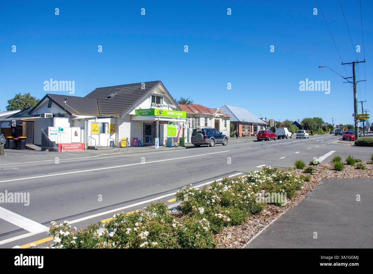Main Street, Oxford, Canterbury Region, South Island, New Zealand Stock ...