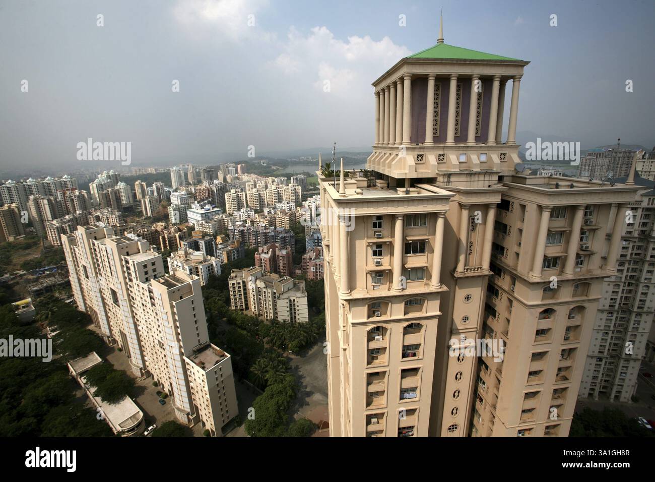 An overall view of high rise building at Powai area, Bombay Mumbai ...
