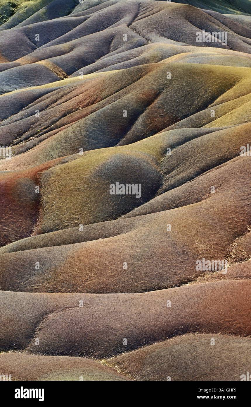Seven color sand dunes, Charame, Mauritius, Africa Stock Photo - Alamy
