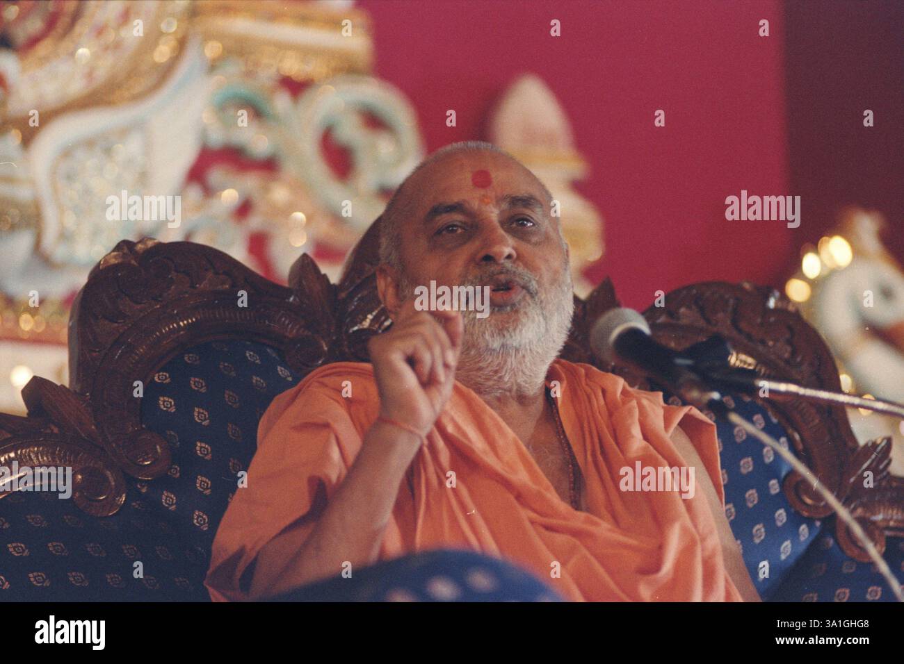 Pramukhswami, head of Swami Narayan Sect, Ahmadabad, Gujarat, India NO ...