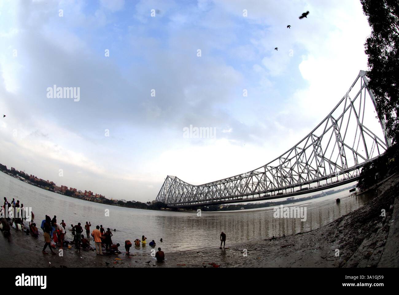 Jagannath ghat, Howrah bridge, Calcutta, West Bengal, India, Asia Stock ...