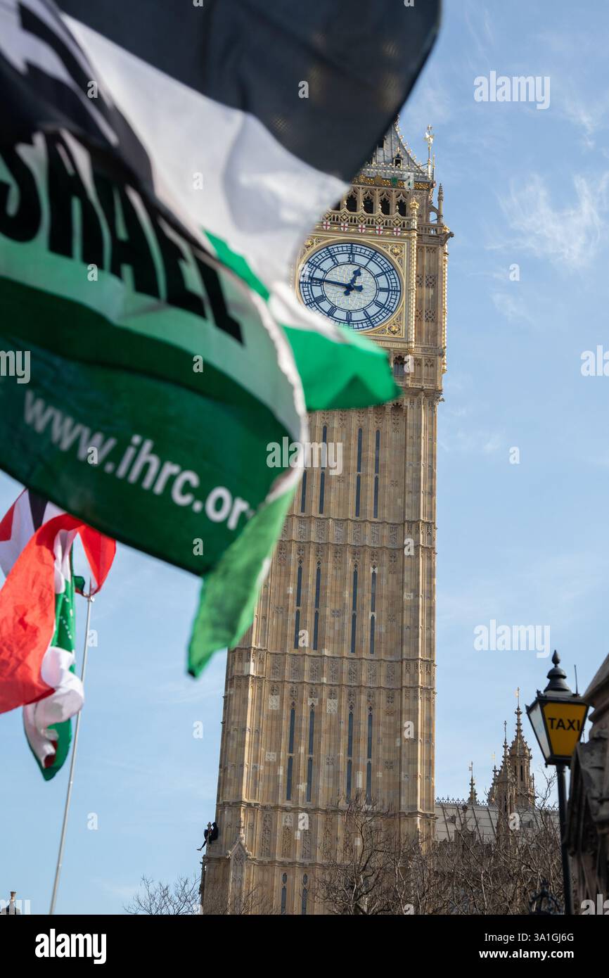 London, England, UK. 8th Mar 2025. Pro-Palestine protesters gathered in ...