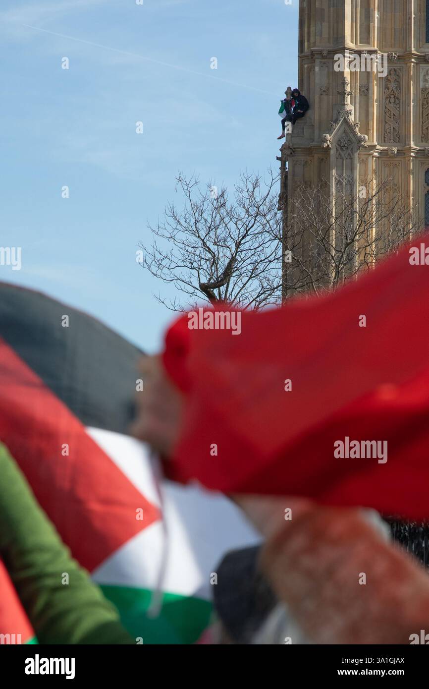 London, England, UK. 8th Mar 2025. Pro-Palestine protesters gathered in ...