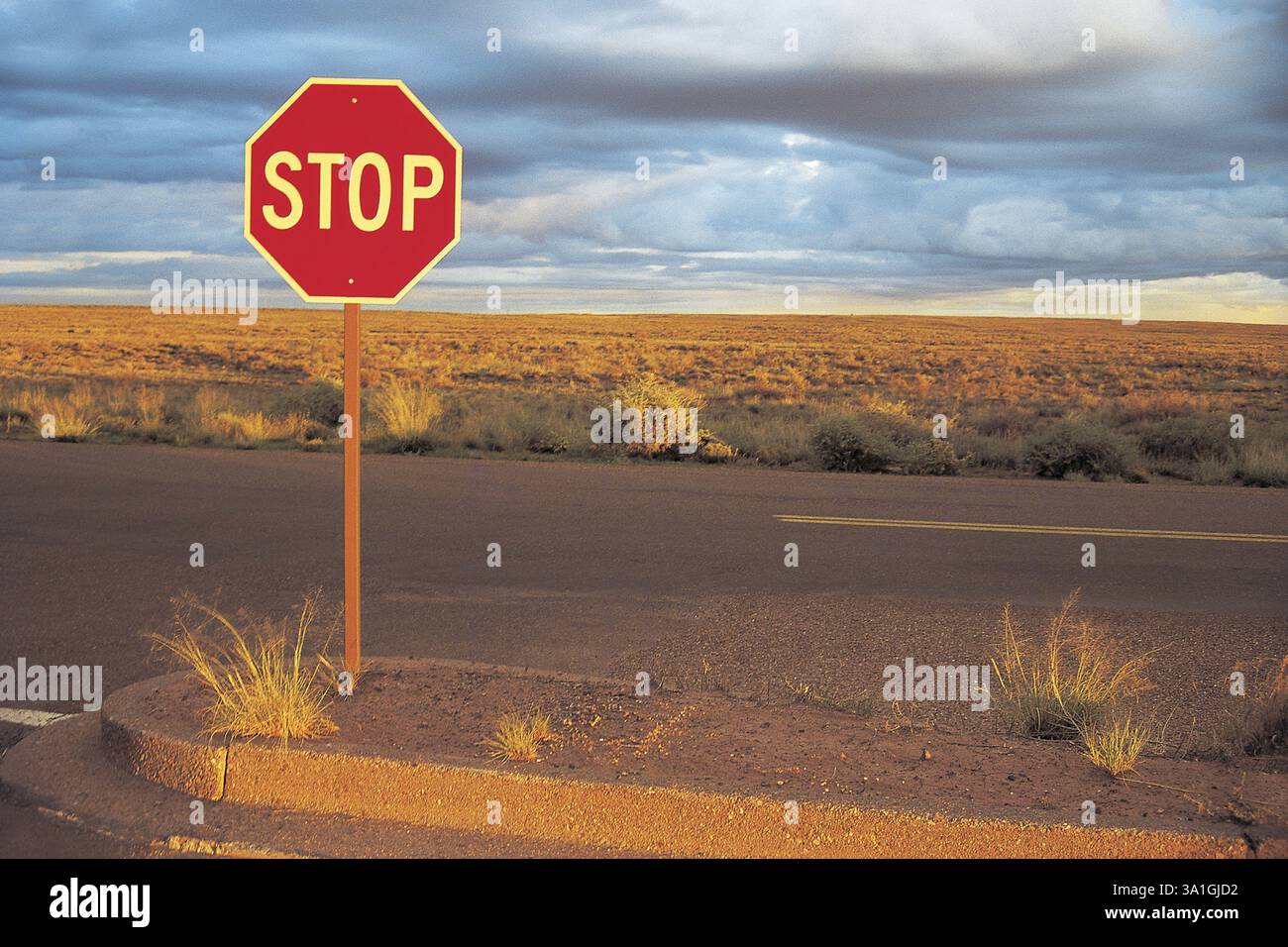 Stop sign at road, Utah, U.S.A. United States of America Stock Photo ...