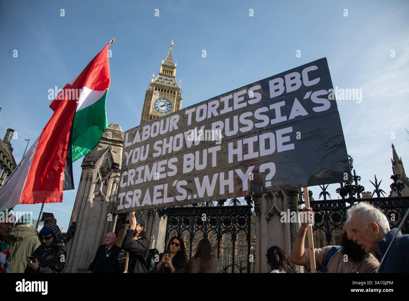London, England, UK. 8th Mar 2025. Pro-Palestine protesters gathered in ...