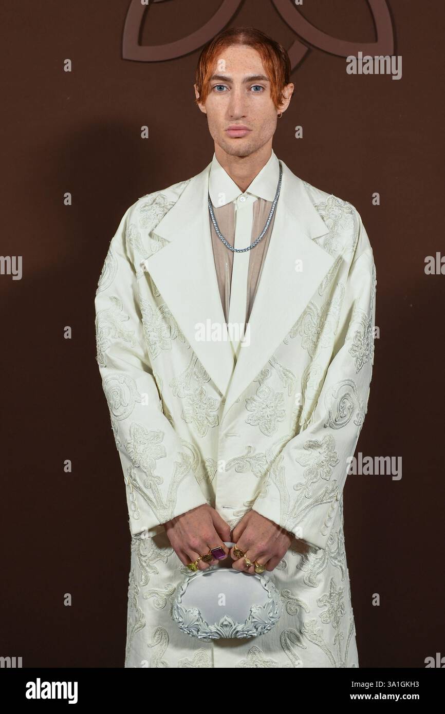 Paris, France. 08th Mar, 2025. Jacob Abrian attending the Georges Hobeika Womenswear Fall/Winter ...