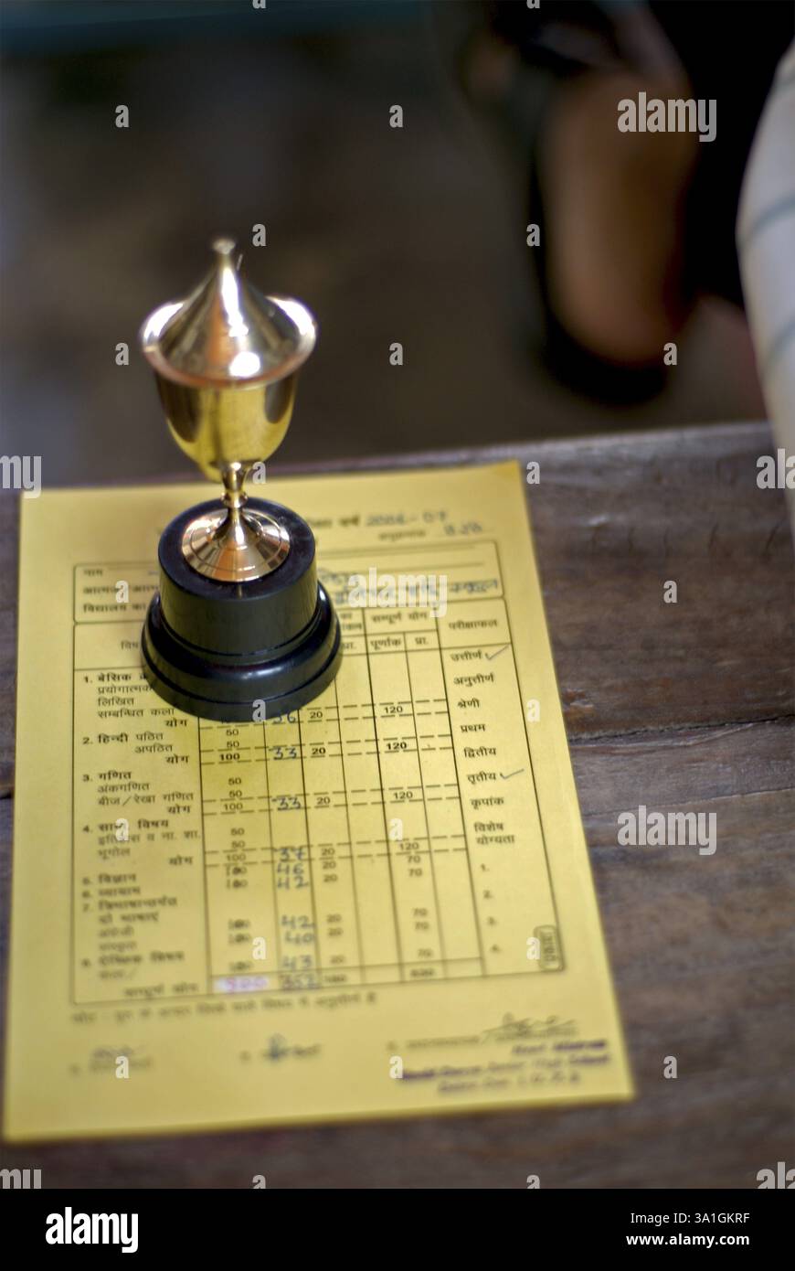 Mark sheet and trophy at Nanhi Dunya school, Dehradun, Uttaranchal ...
