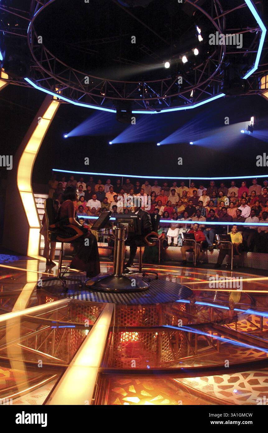 South Asian Indian Bollywood actor and anchor Amitabh Bachchan shoots ...